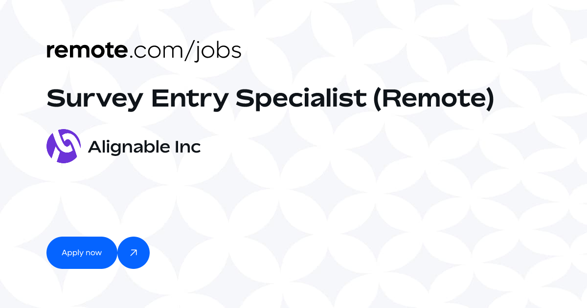 Survey Entry Specialist (Remote) at Alignable Inc | Remote