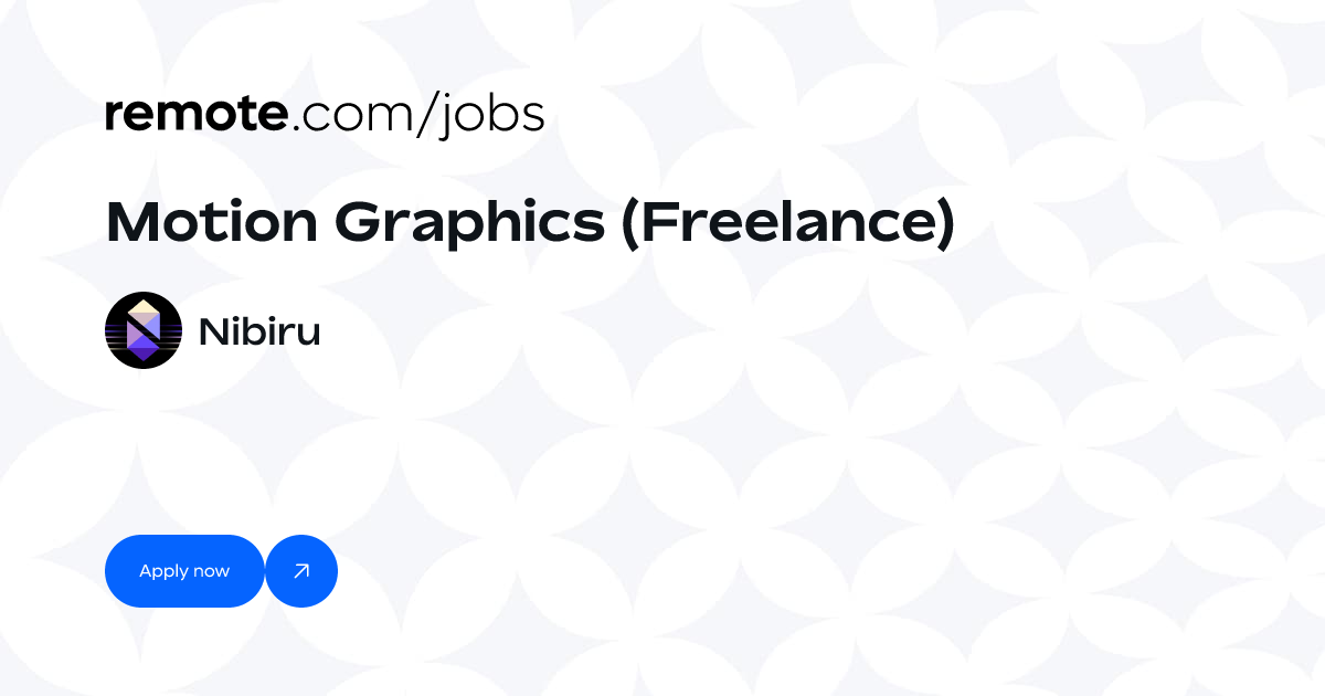 Motion Graphics (Freelance) at Nibiru | Remote